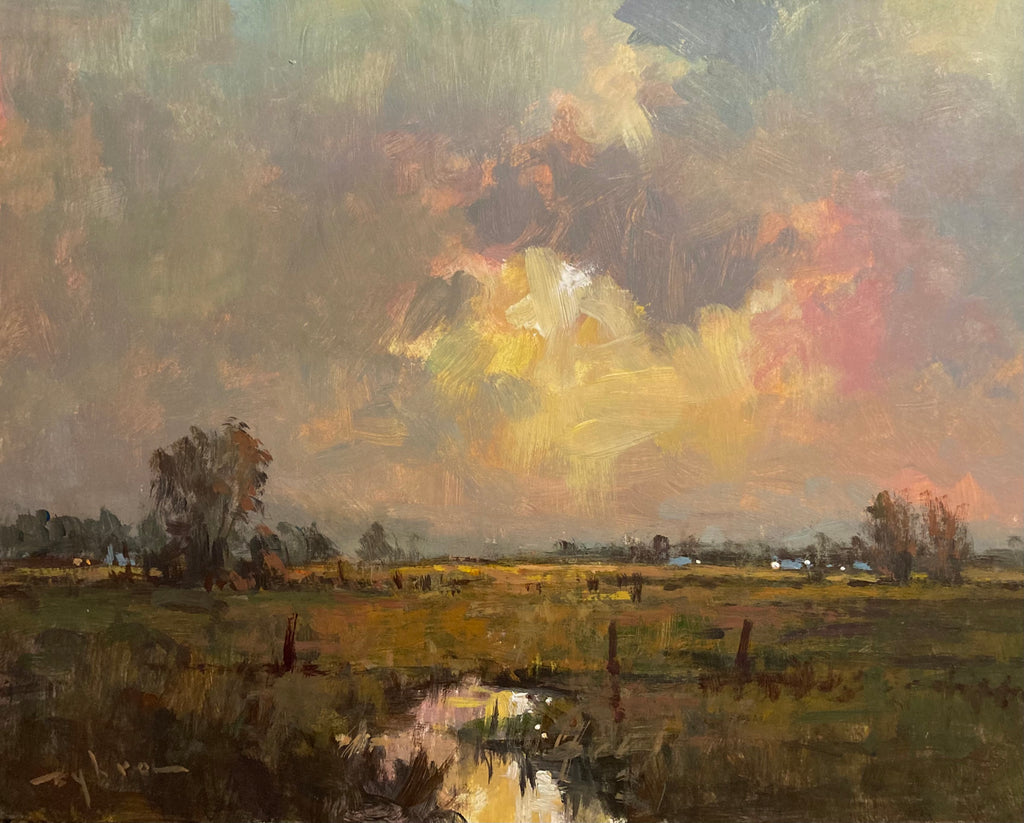 "Sun Setting Through Storm Clouds" – Marine Art by Dale Byhre