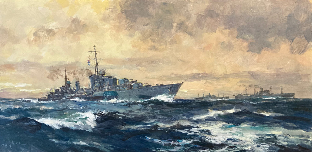 Marine Art by Dale Byhre: 'HMCS Haida"